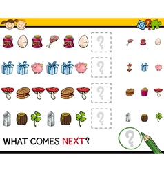 Kindergarten educational pattern task Royalty Free Vector