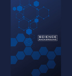 Blue science background with lines structures Vector Image