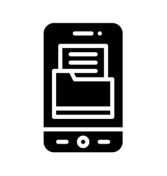 File manager icon mobile application Royalty Free Vector
