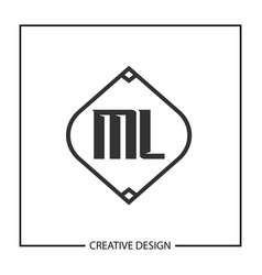 Initial letter ml logo template design Royalty Free Vector