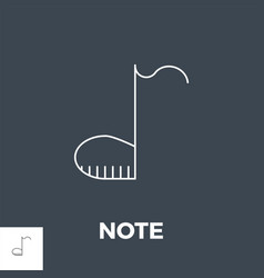 Music note neon sign Royalty Free Vector Image