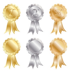 Silver rosette Royalty Free Vector Image - VectorStock