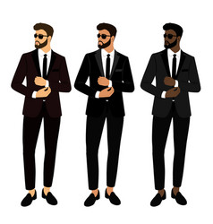 Mens wedding suit Royalty Free Vector Image - VectorStock