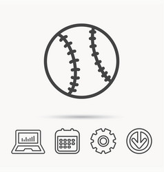 Baseball icon sport ball sign Royalty Free Vector Image