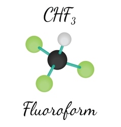 CHF3 fluoroform molecule Royalty Free Vector Image