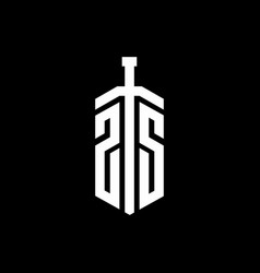 Zs logo monogram with pentagon shape style design Vector Image