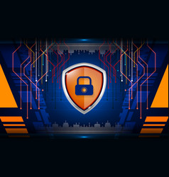 Cyber digital power icon Royalty Free Vector Image