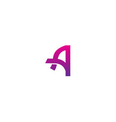 Letter a face abstract logo Royalty Free Vector Image
