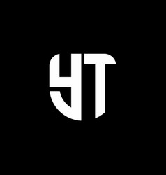 Yt logo monogram with slash style design template Vector Image