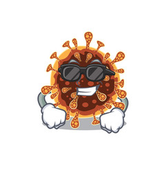 Cool retro virus corona wearing black glasses Vector Image