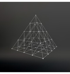 Wireframe polygonal landscape Royalty Free Vector Image