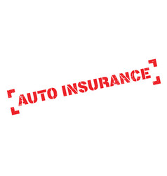 Auto insurance rubber stamp Royalty Free Vector Image