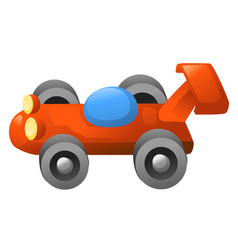 Red hot european style sports-car cartoon Vector Image
