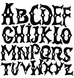 Vintage gothic alphabet Royalty Free Vector Image