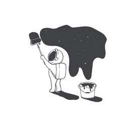 Hand drawn cartoon characters - artist and colors Vector Image