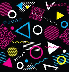 Retro futuristic seamless pattern with gradient Vector Image