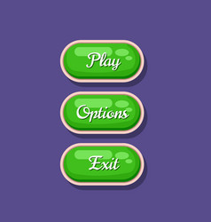 Mobile game graphical user interface gui design Vector Image