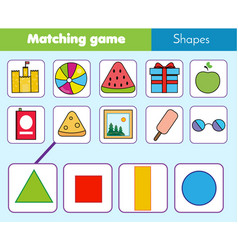 Matching children educational game match objects Vector Image