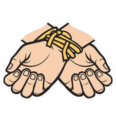 Hands tied Royalty Free Vector Image - VectorStock