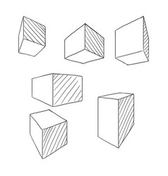 Sketch - ice cubes melting Royalty Free Vector Image