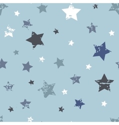 Seamless pattern with kids drawings in blue color Vector Image