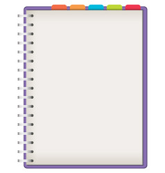 Blank notebook template background Royalty Free Vector Image
