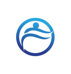 Fun people healthy life logo template icon Vector Image