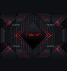 Gaming background with blue gradient and lighting Vector Image