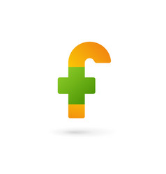 Letter e cross plus logo icon design template Vector Image