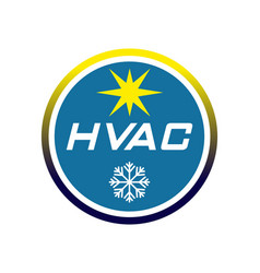 Hvac logo with pipe symbol Royalty Free Vector Image