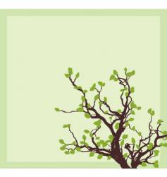 Spring tree corner Royalty Free Vector Image - VectorStock