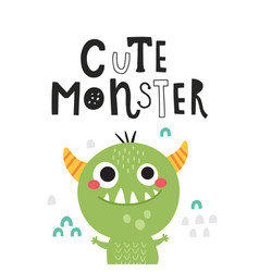 Cute monster card Royalty Free Vector Image - VectorStock