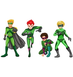 Green heroes Royalty Free Vector Image - VectorStock