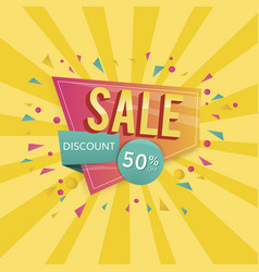 Half price sale sign Royalty Free Vector Image