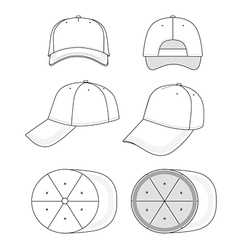 Outline cap Royalty Free Vector Image - VectorStock