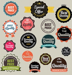 Set stickers and ribbons Royalty Free Vector Image