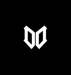 Dd logo monogram emblem style with crown shape Vector Image