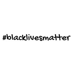 Protest poster with text blm black lives matter Vector Image