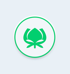 Cotton icon cotton farm sign Royalty Free Vector Image