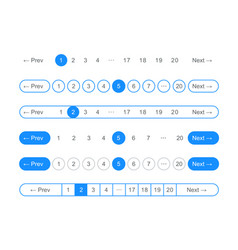 Pagination bar page navigation web buttons Vector Image