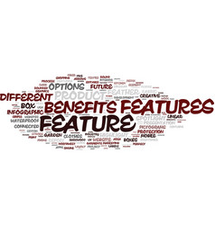 Feature word cloud concept Royalty Free Vector Image