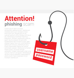 Phishing scam hacker attack Royalty Free Vector Image