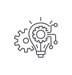 Engineering system line icon concept engineering Vector Image
