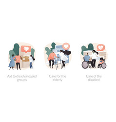 Help vulnerable people abstract concept Royalty Free Vector