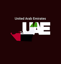 Logo for uae country Royalty Free Vector Image