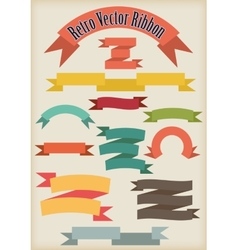 Retro styled ribbons collection Royalty Free Vector Image