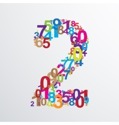 Seamless pattern with numbers Royalty Free Vector Image