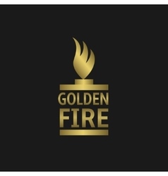 Golden fire theme Royalty Free Vector Image - VectorStock