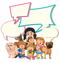Doodle children with speech balloon Royalty Free Vector