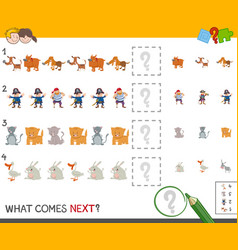 Educational pattern activity task Royalty Free Vector Image